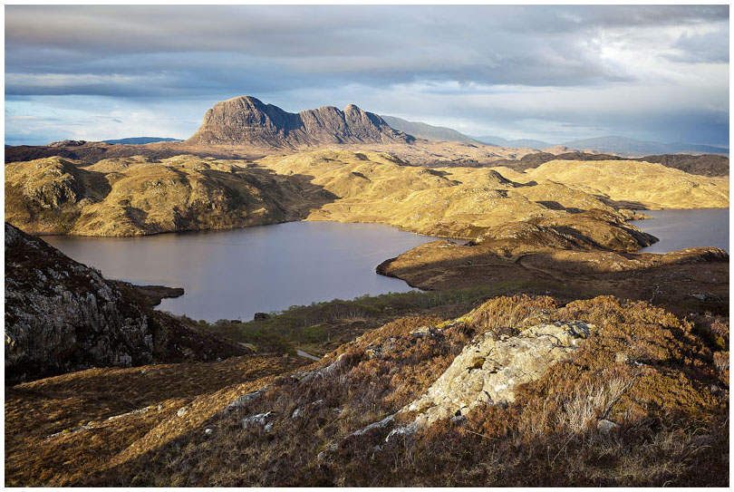 Suilven sunset rainbow